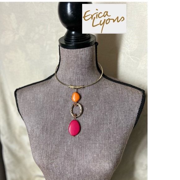 Erica Lyons | Jewelry | New Erica Lyons Gold Choker Statement Necklace ...